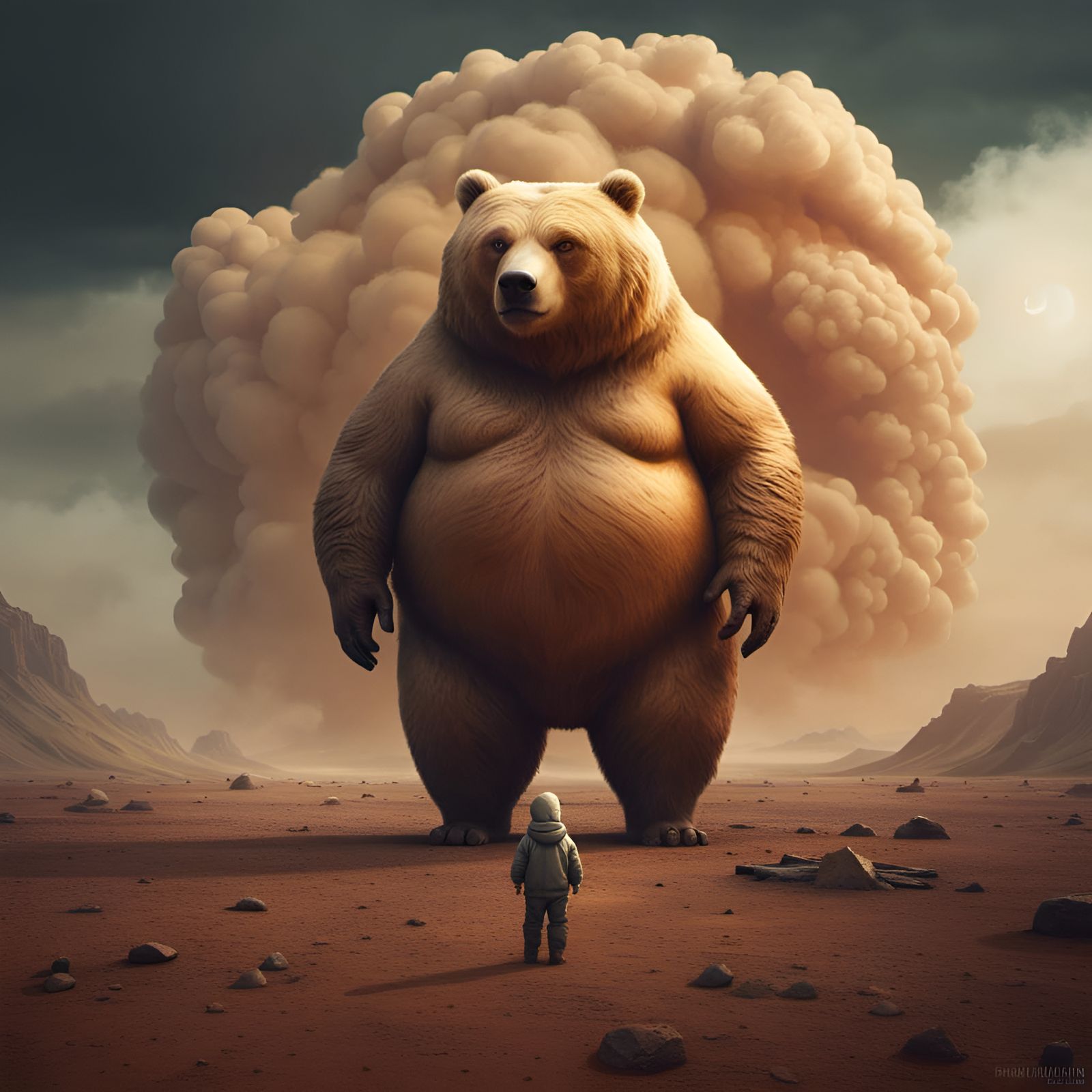 Portrait of a Cute obese Golden mercury chrome Beautiful Grizzly Bear ...