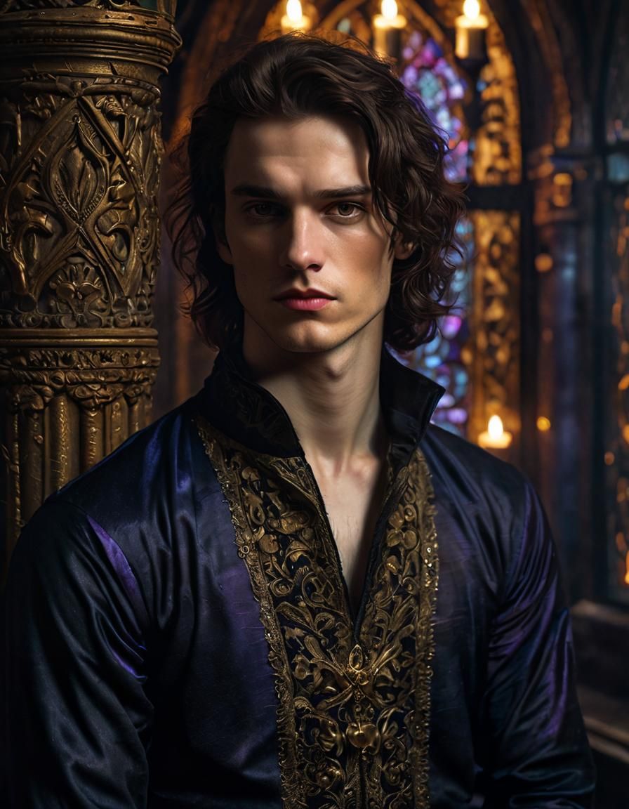 Gothic Youth in Mysterious Twilight - AI Art