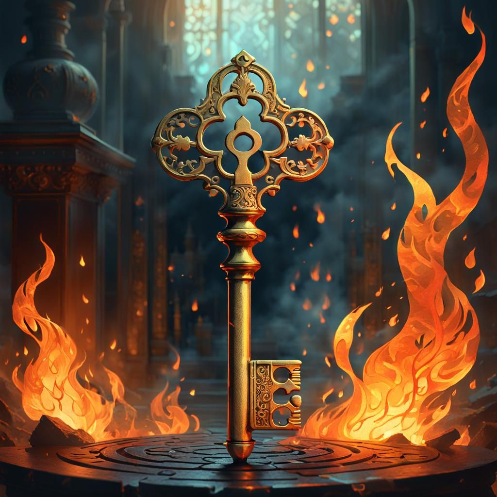 Flame Key - AI Generated Artwork - NightCafe Creator