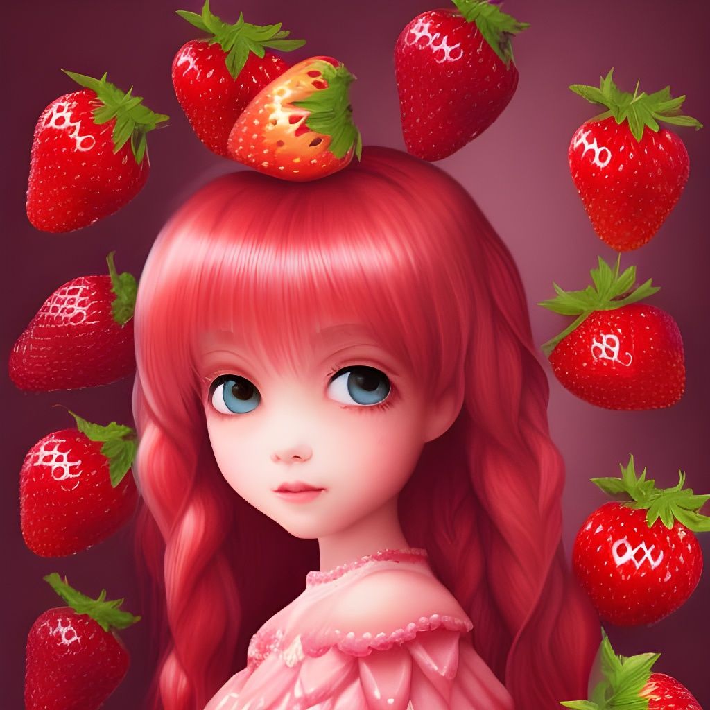 Strawberry Princess - AI Generated Artwork - NightCafe Creator