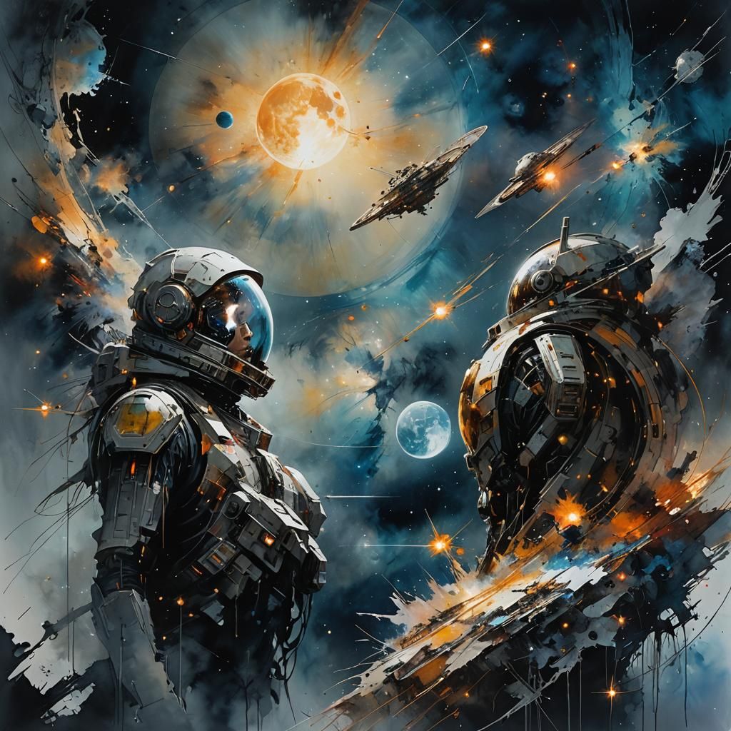 In space - AI Generated Artwork - NightCafe Creator