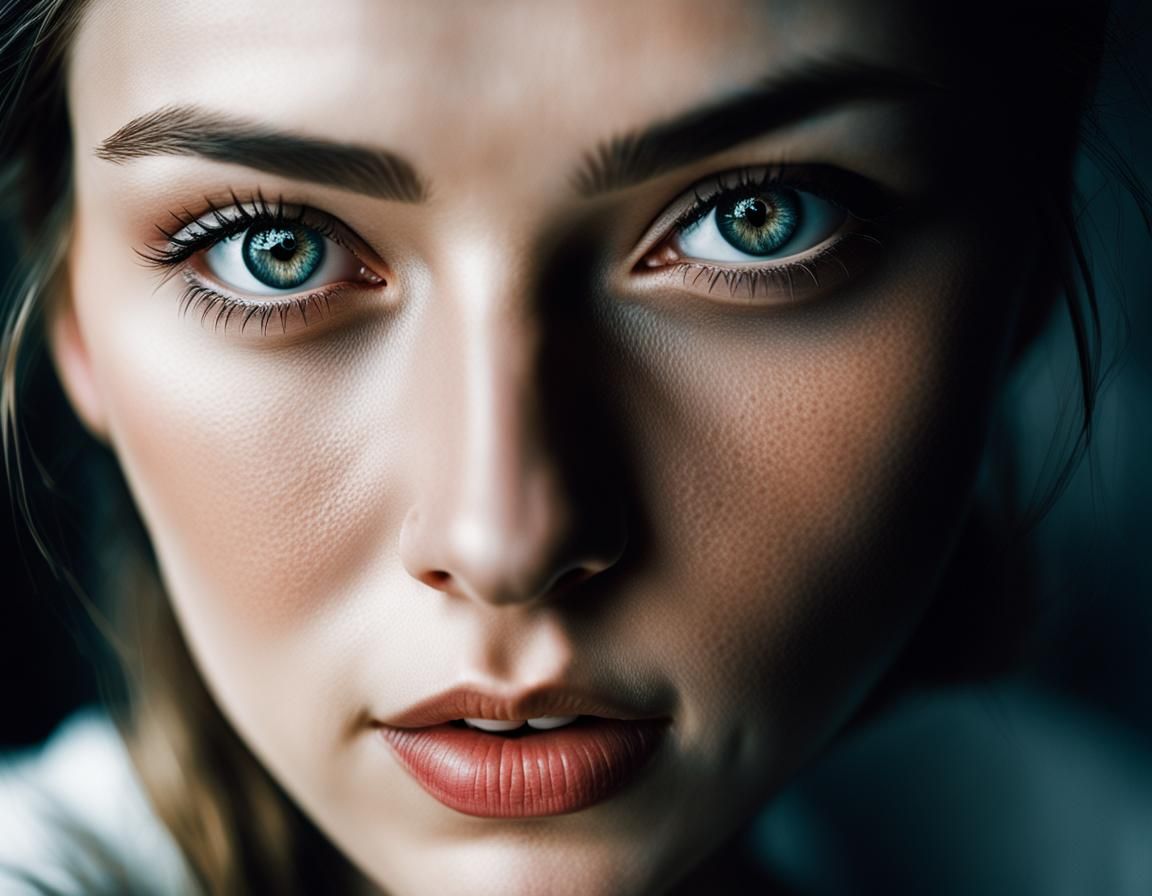 Woman close up portrait. - AI Generated Artwork - NightCafe Creator
