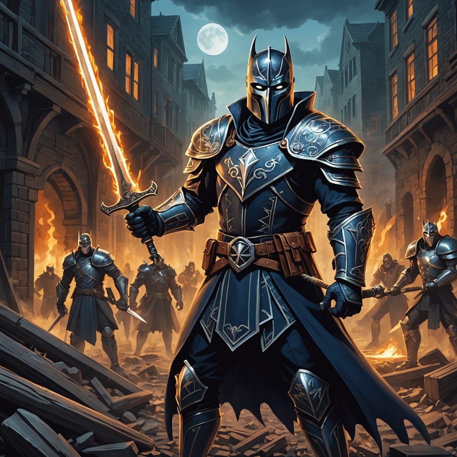 Knightfall Inferno: The Dark Crusader's Reckoning