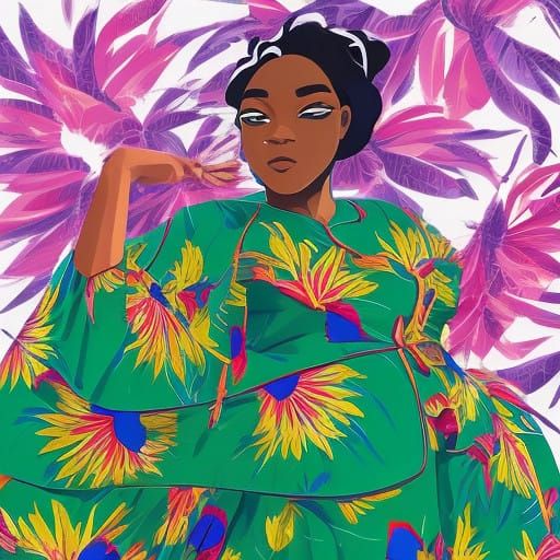 Beautiful Woman of Angola - Angolan Beauty Queen of Vibrant...