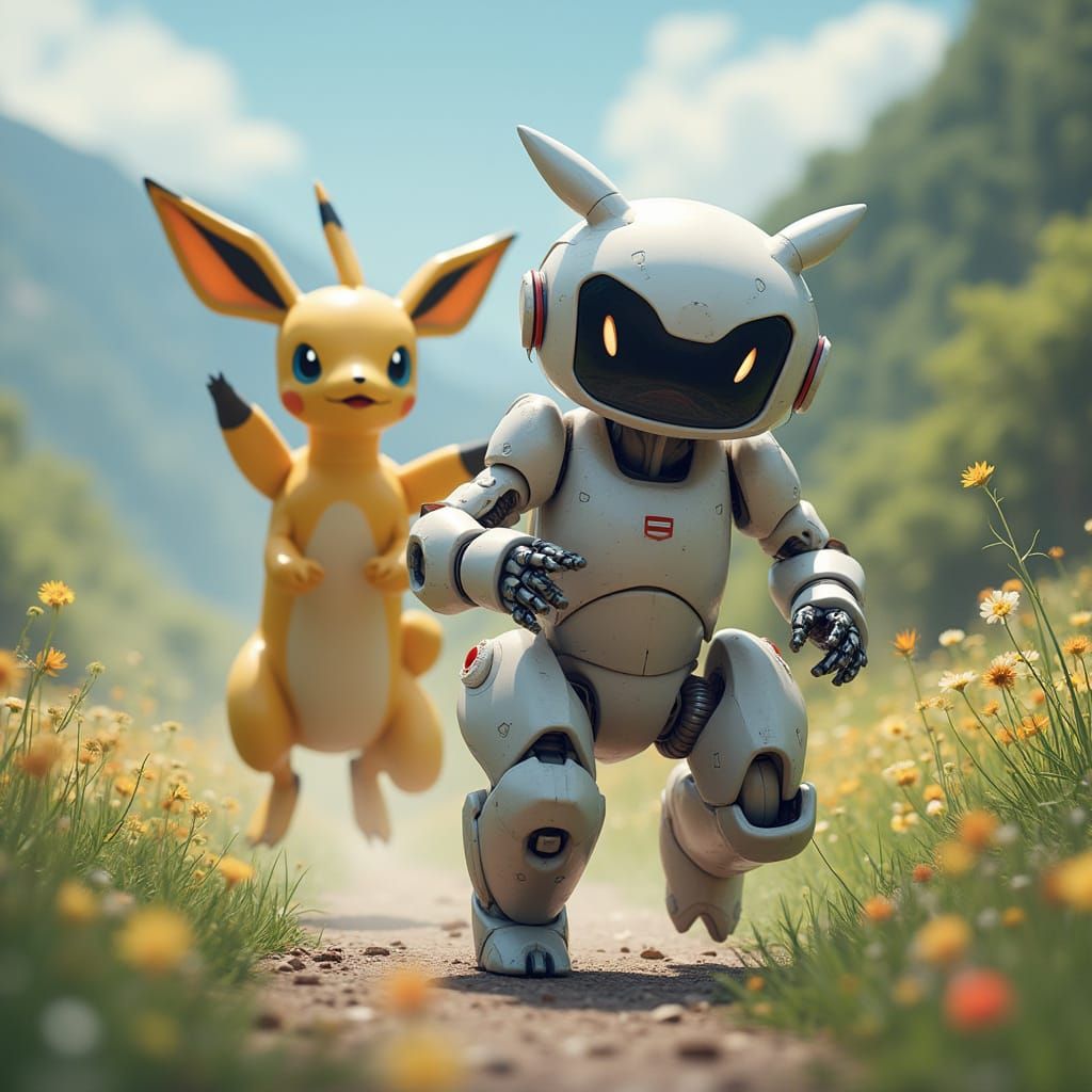 robotic Pokemon on the run - Mechanical Creatures in High-Sp...