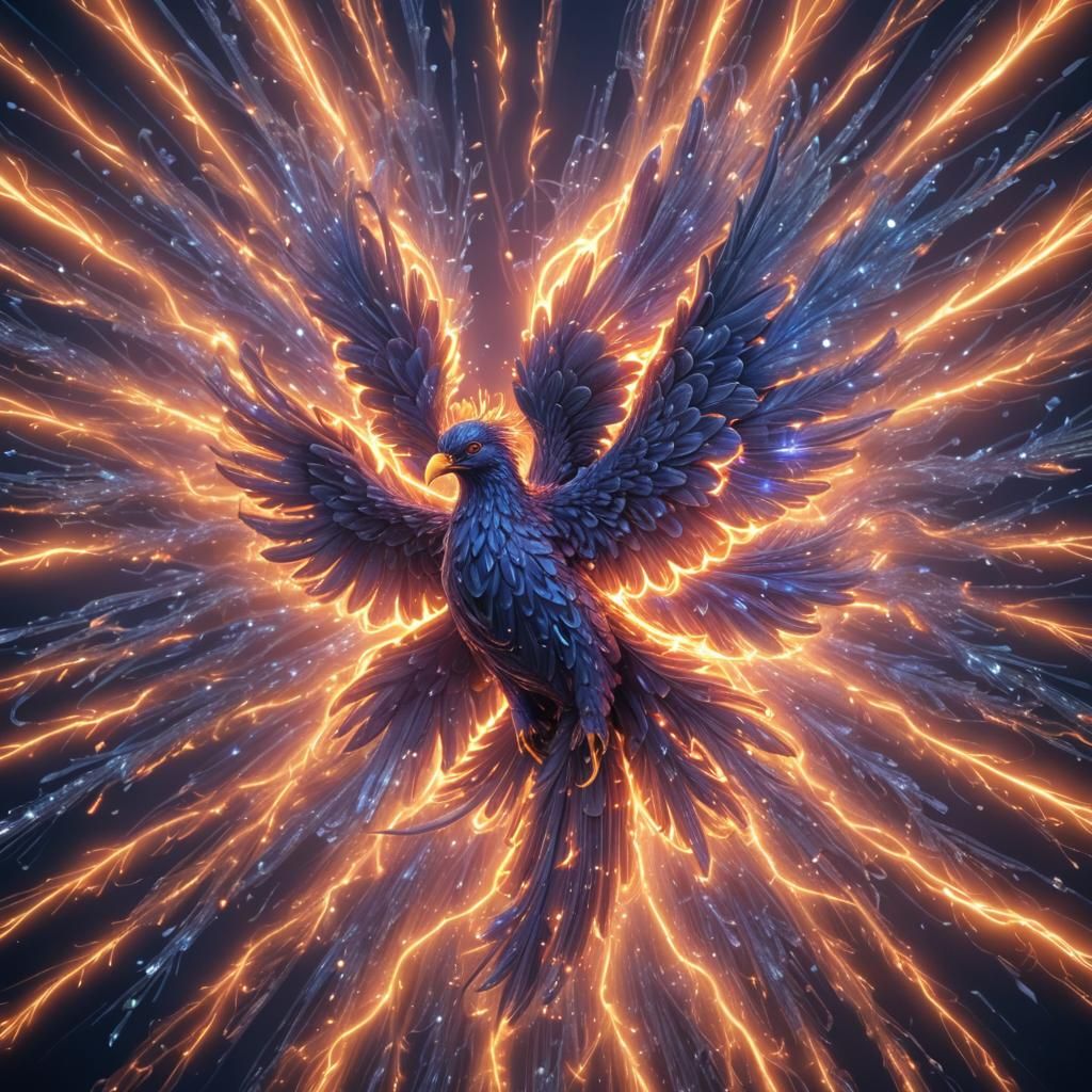 neon phoenix - AI Generated Artwork - NightCafe Creator