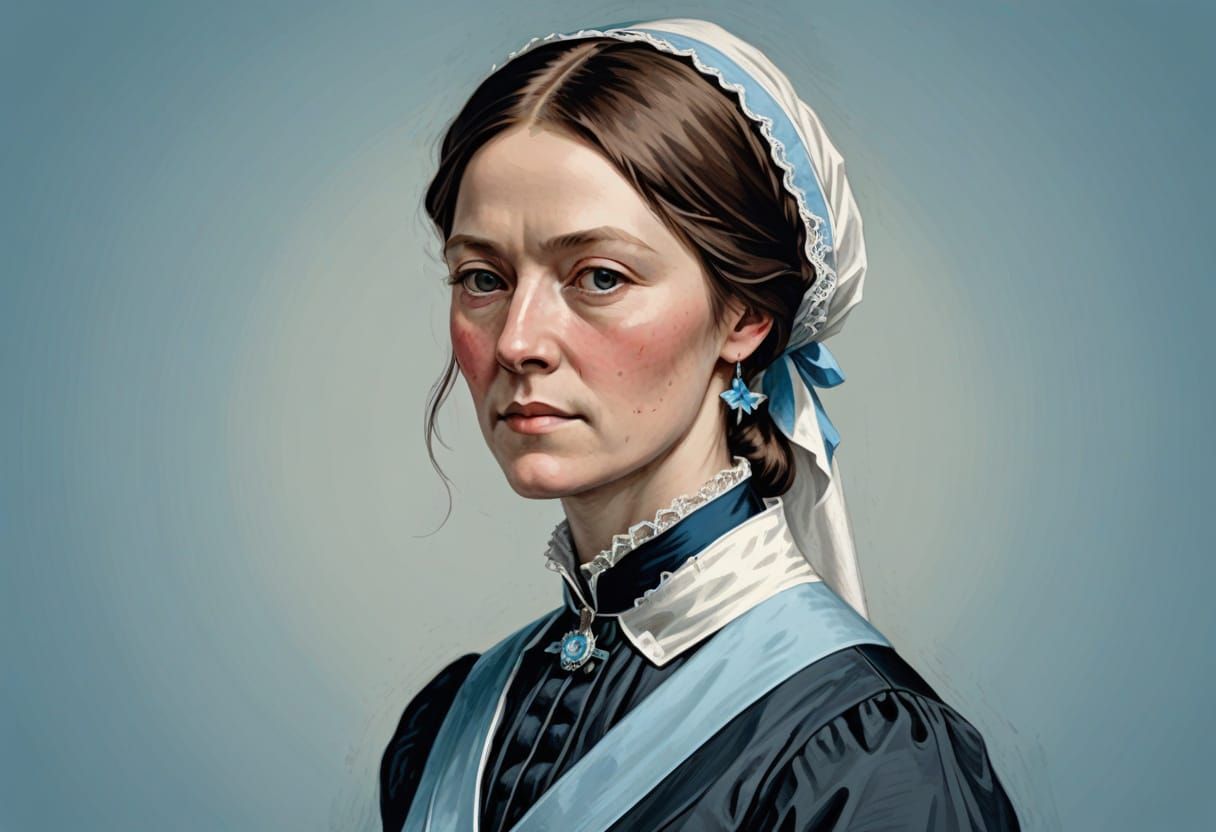 Historical Portrait of Florence Nightingale in 19t... - AI Art