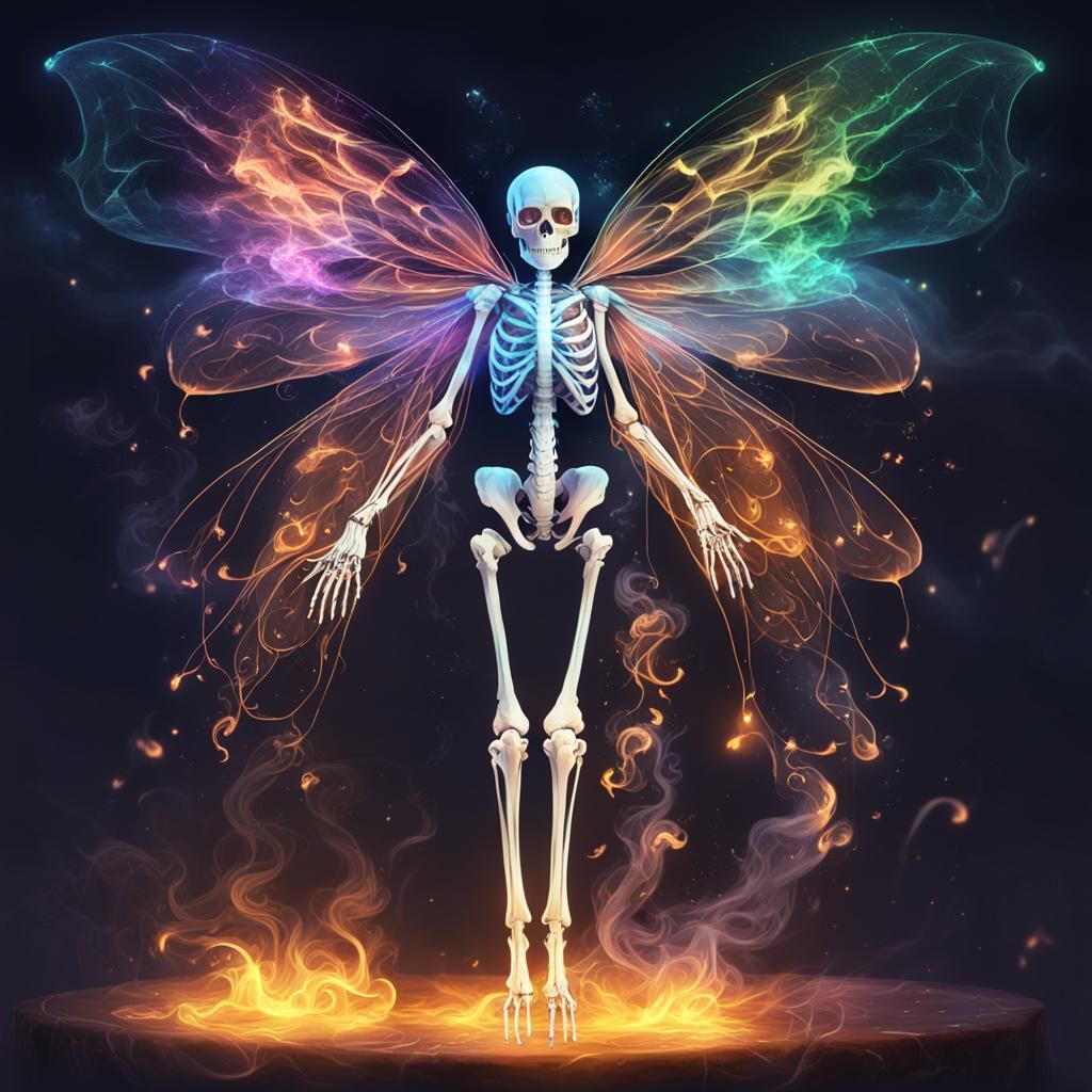 The skeleton fairy - AI Generated Artwork - NightCafe Creator
