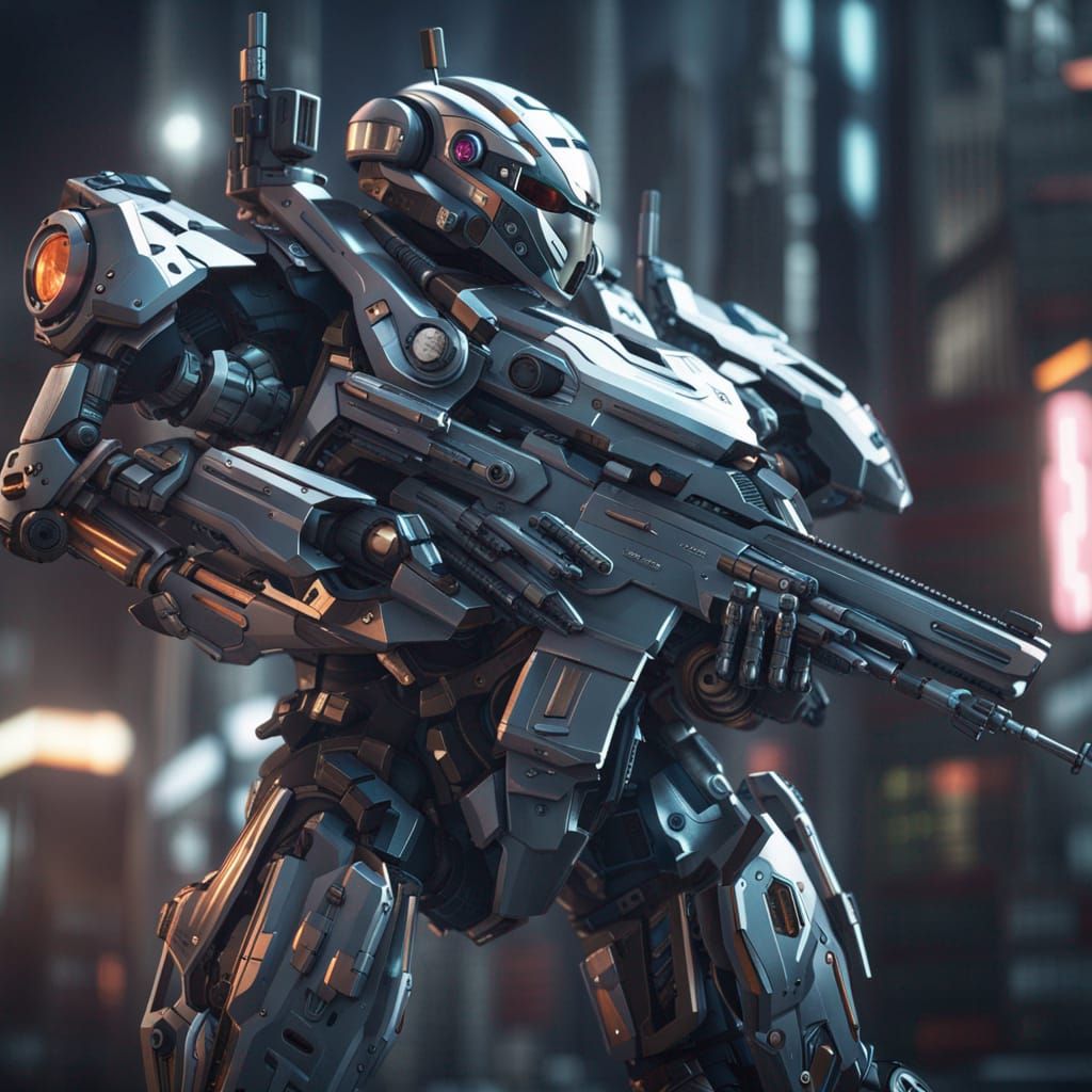 High-tech Mecha suit - AI Generated Artwork - NightCafe Creator