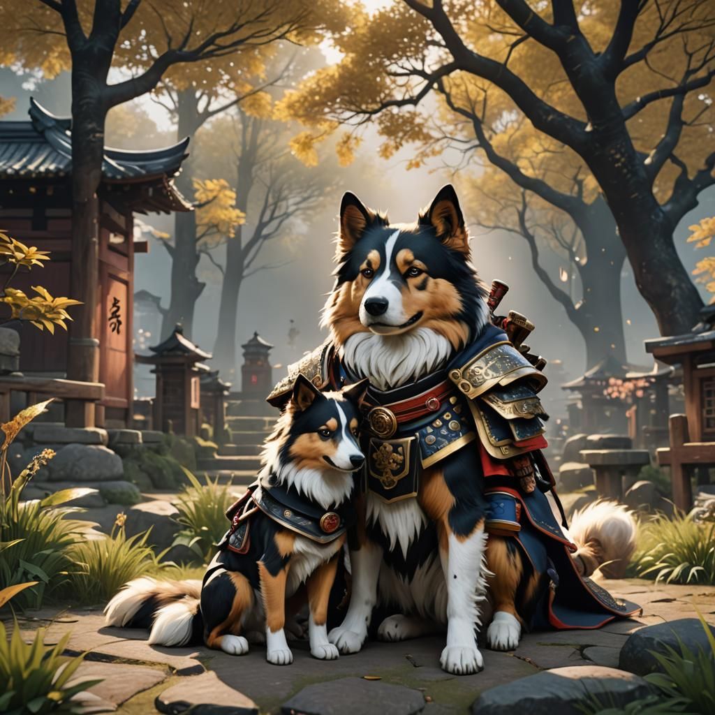 Samurai Doggos - AI Generated Artwork - NightCafe Creator