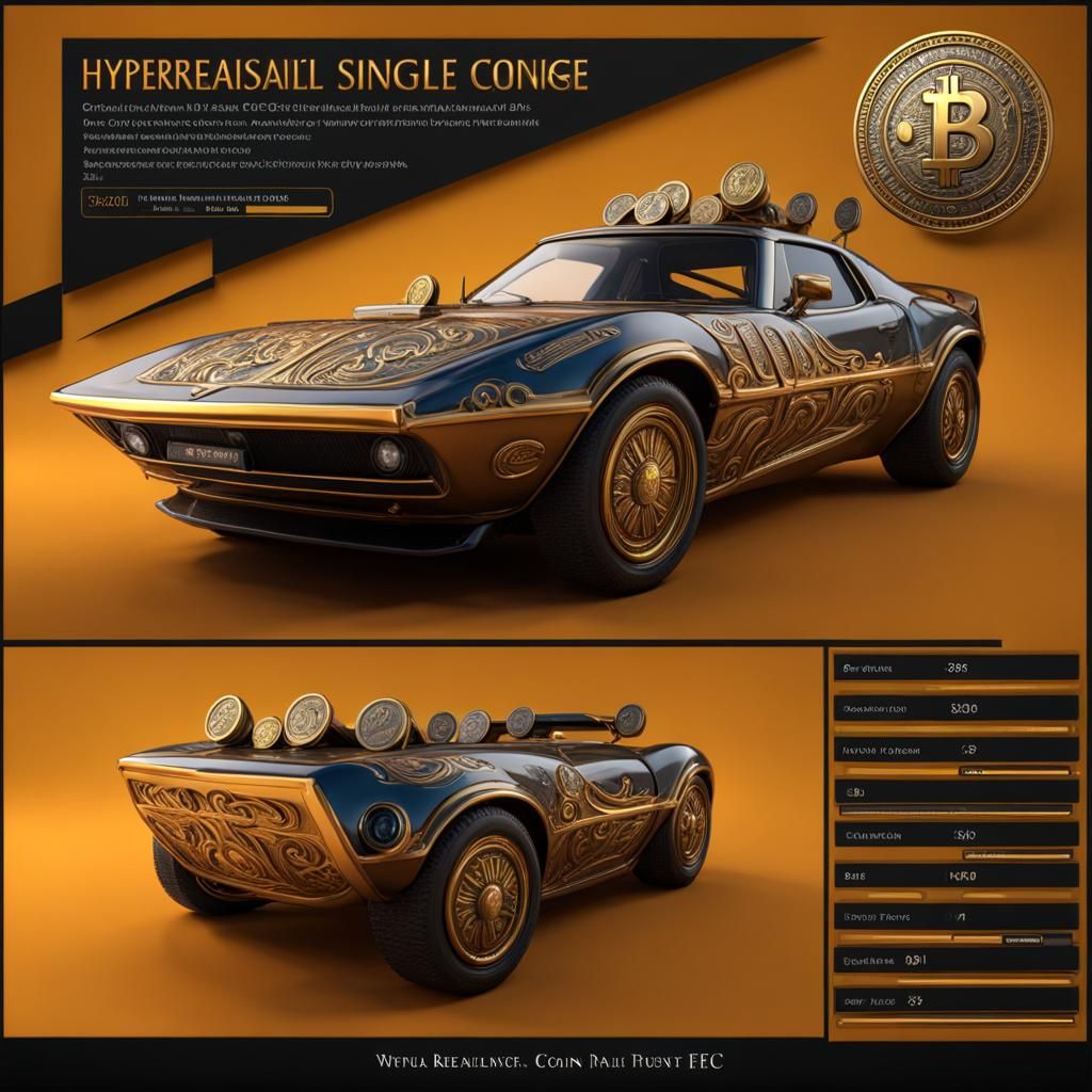 hyperrealistic single coin, writing DC, only colors scheme #566AFF ...