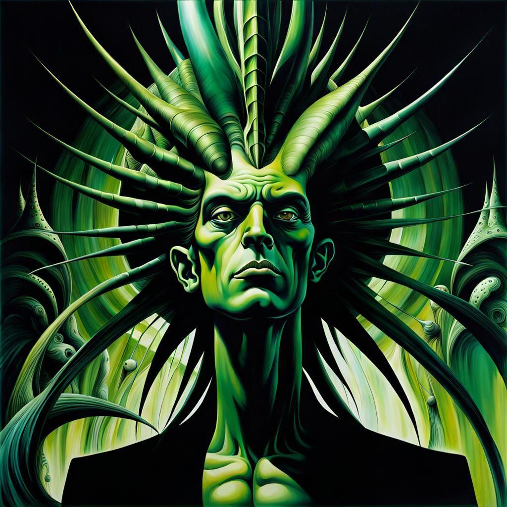 The Green Gods || surreal, in the styles of Otto Rapp and Gerald Scarfe ...