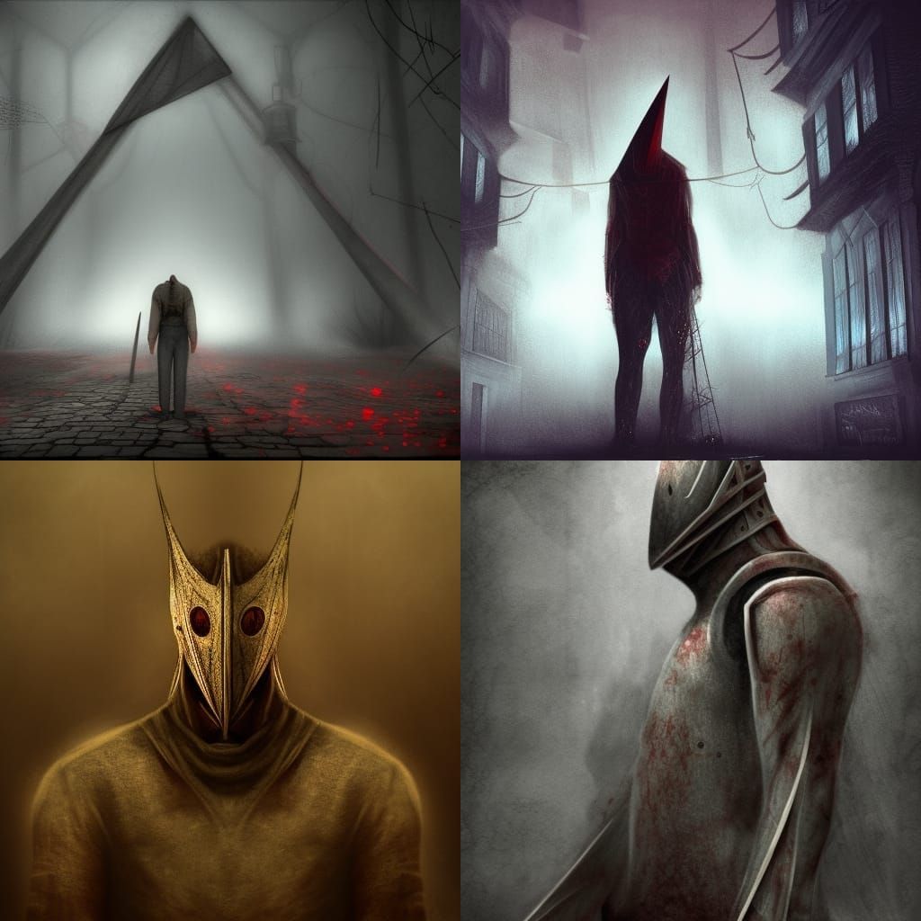 Triangle head man : r/nightcafe