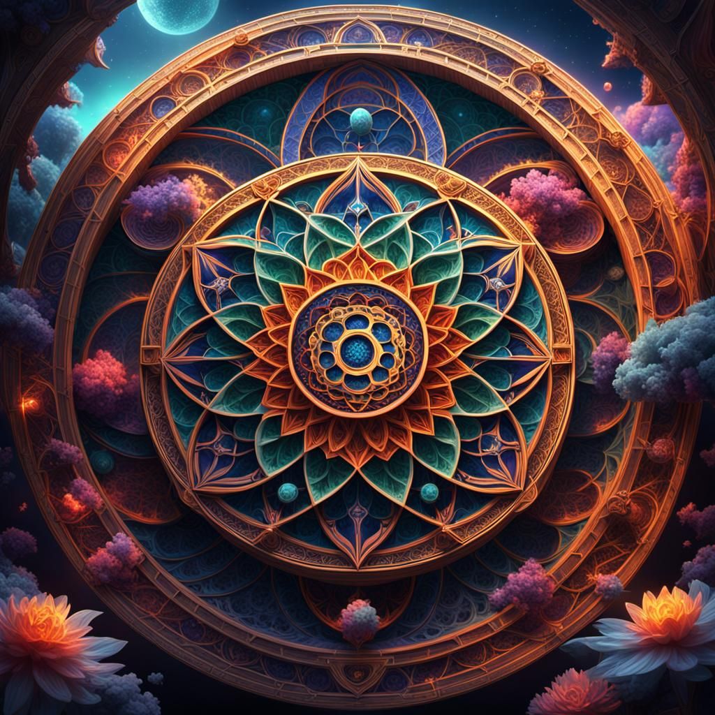 Sacred Geometry III - AI Generated Artwork - NightCafe Creator