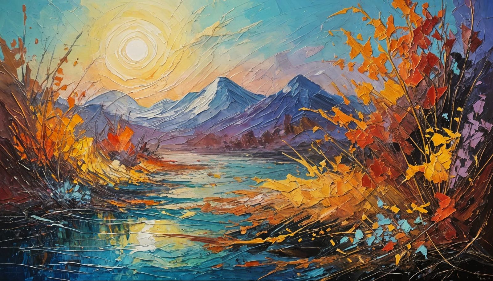 "Summerscape" - Vibrant Abstract Landscape in Thick Impasto ...