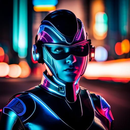 Futuristic Face - AI Generated Artwork - NightCafe Creator