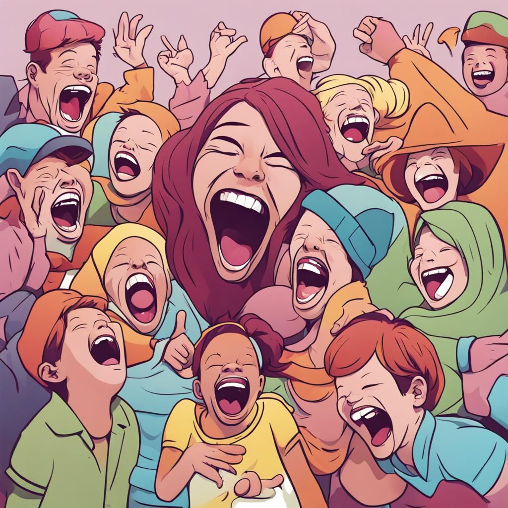 Contagious laughter - AI Generated Artwork - NightCafe Creator