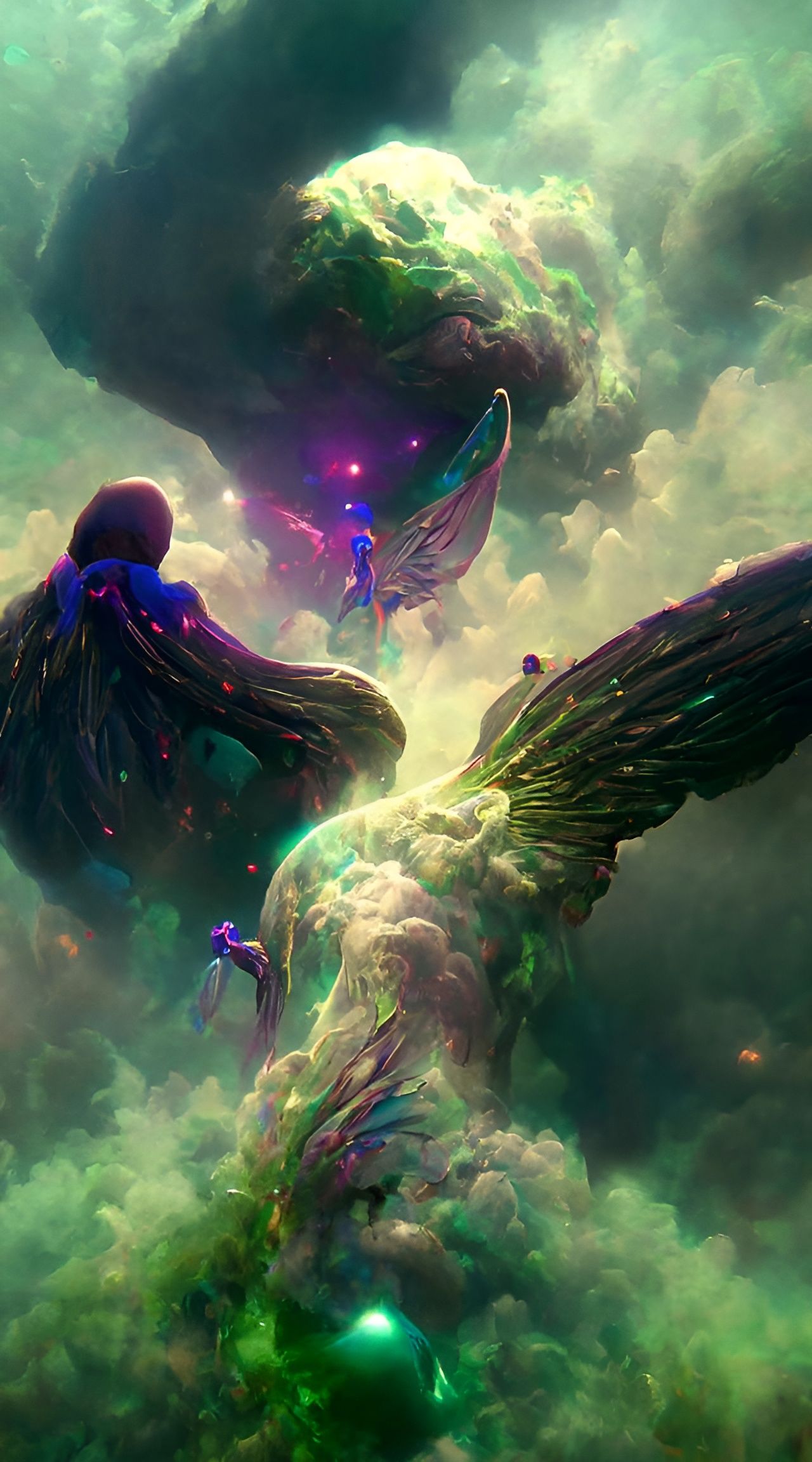 Cosmic Angels NSI - AI Generated Artwork - NightCafe Creator