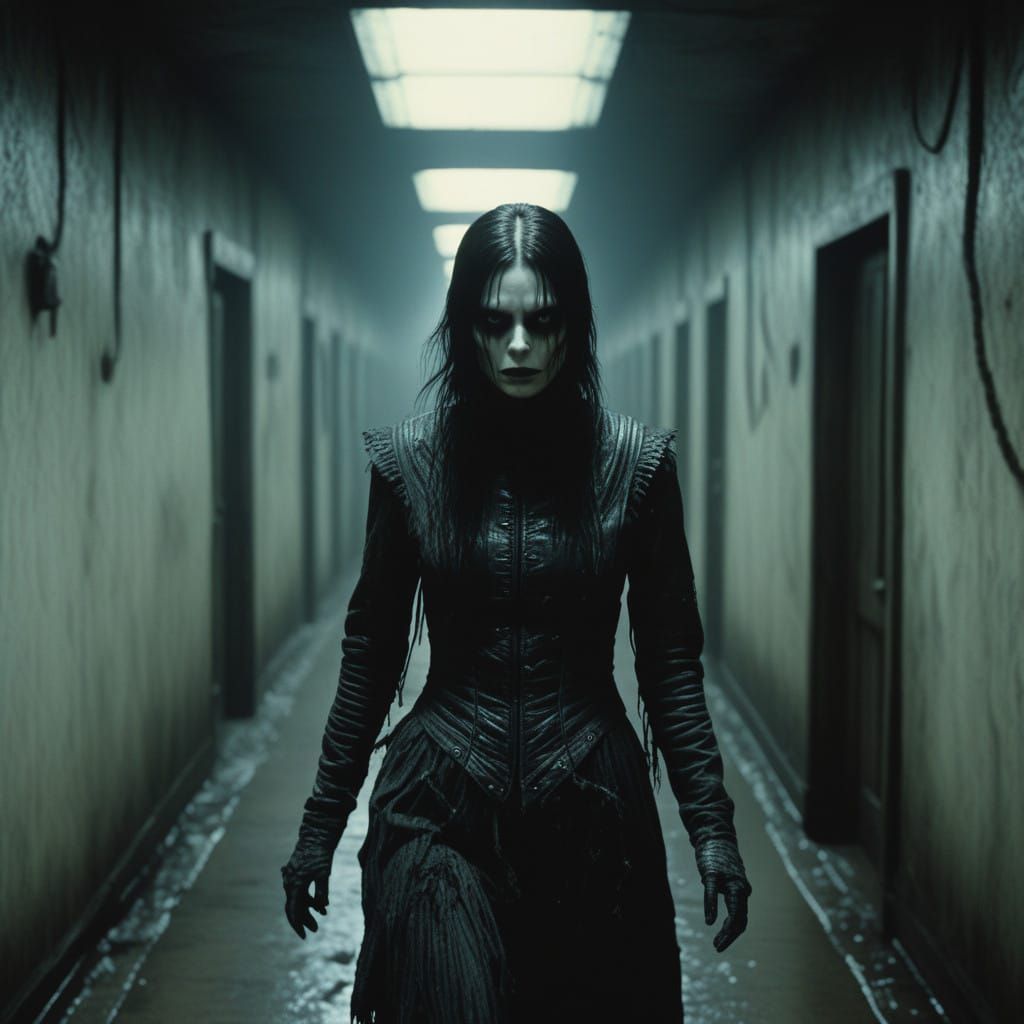 run 2 - Ethereal Female Specter Charges Through Haunting Hal...