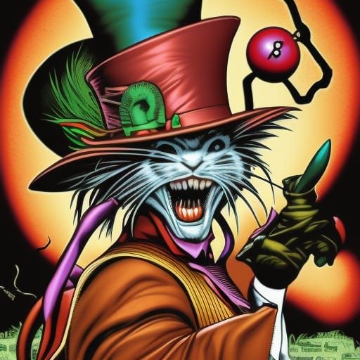 twister killer rabbit mad hatter - AI Generated Artwork - NightCafe Creator