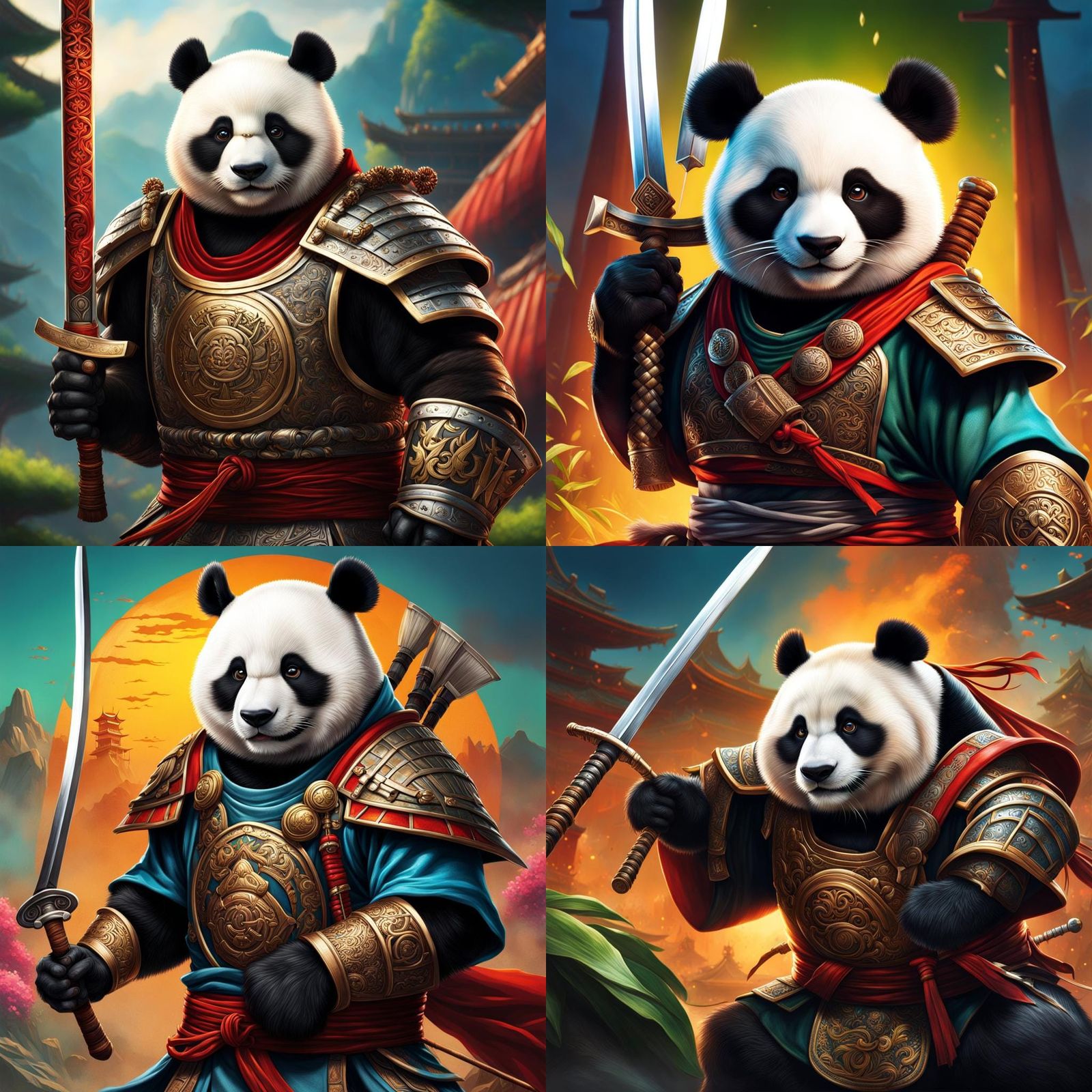 Panda Viking - AI Generated Artwork - NightCafe Creator