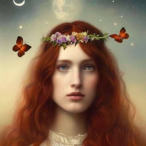 The pre-raphaelite beauty 3. - AI Generated Artwork - NightCafe Creator
