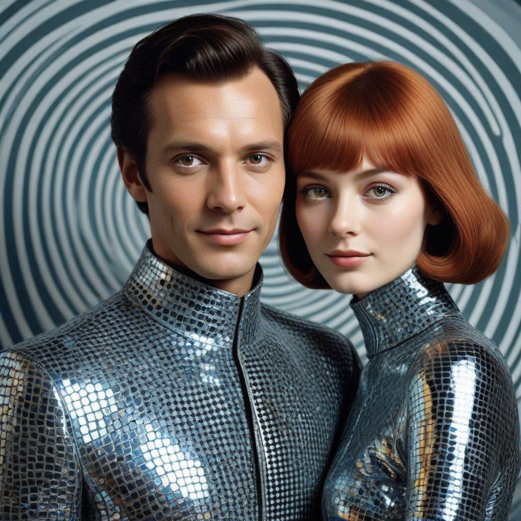 Mod Era Portraits in Futuristic Fashion - AI Art