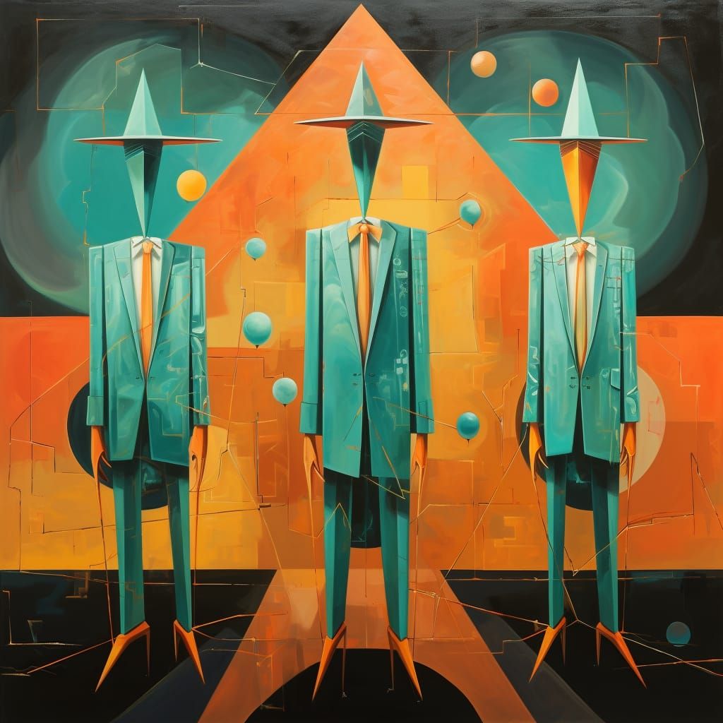 Geometric Surrealism - AI Generated Artwork - NightCafe Creator