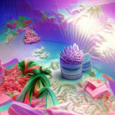 tropical vaporwave ocean - AI Generated Artwork - NightCafe Creator