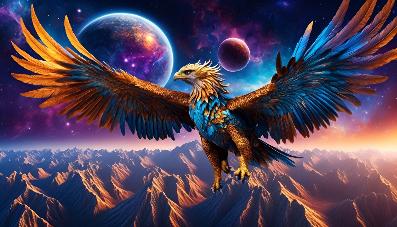 Cosmic Gryphon in flight, Ultra-High definition, Ultra-High resolution ...