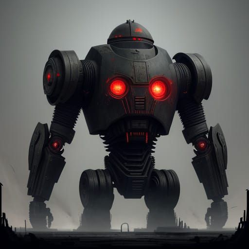 Gritty Sith Protocol Droid with Crimson Insignias ... - AI Art