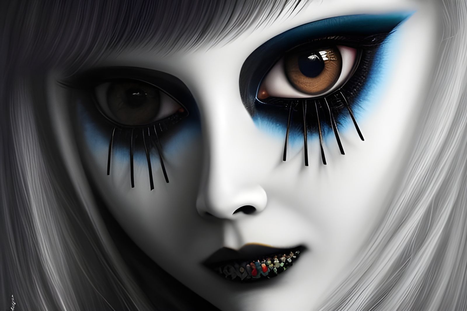 Liquorice eyelashes - AI Generated Artwork - NightCafe Creator