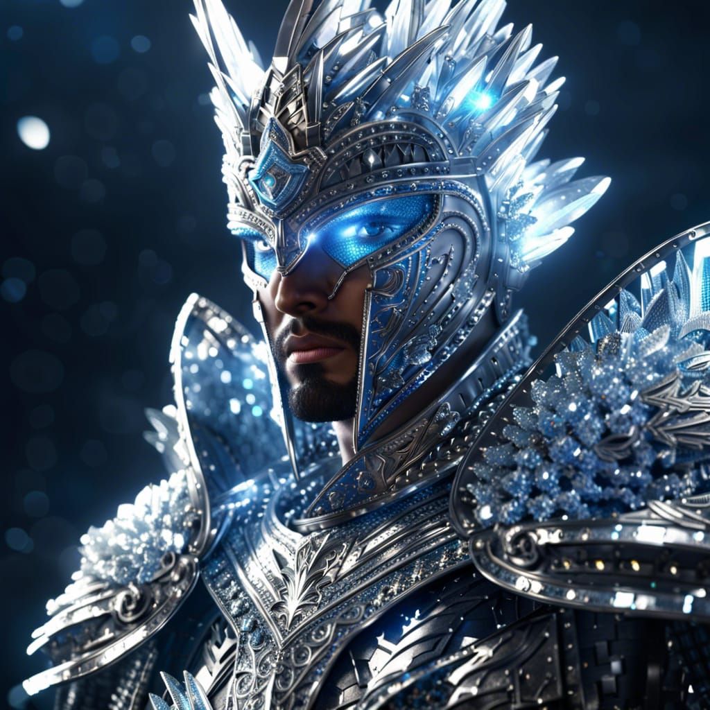 king with crystal armor - AI Generated Artwork - NightCafe Creator