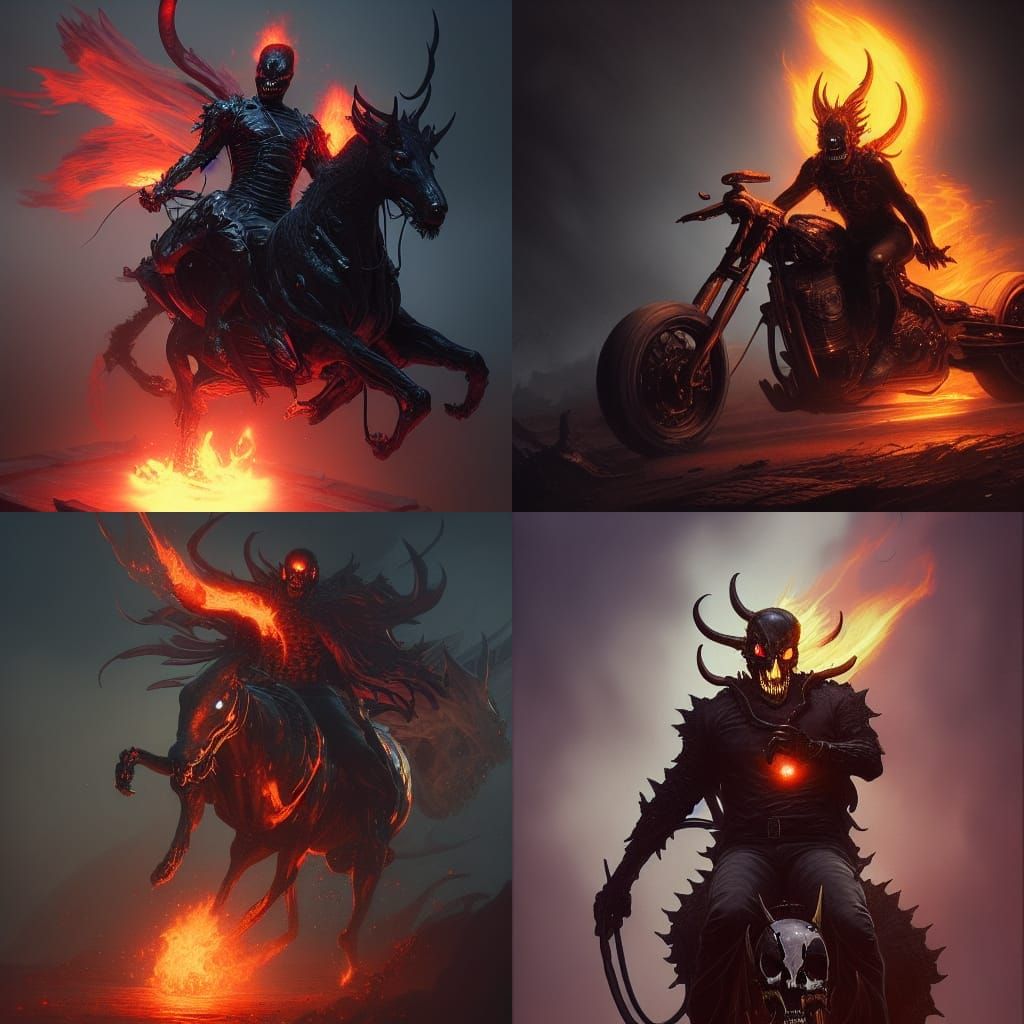 Ghost rider devil - AI Generated Artwork - NightCafe Creator