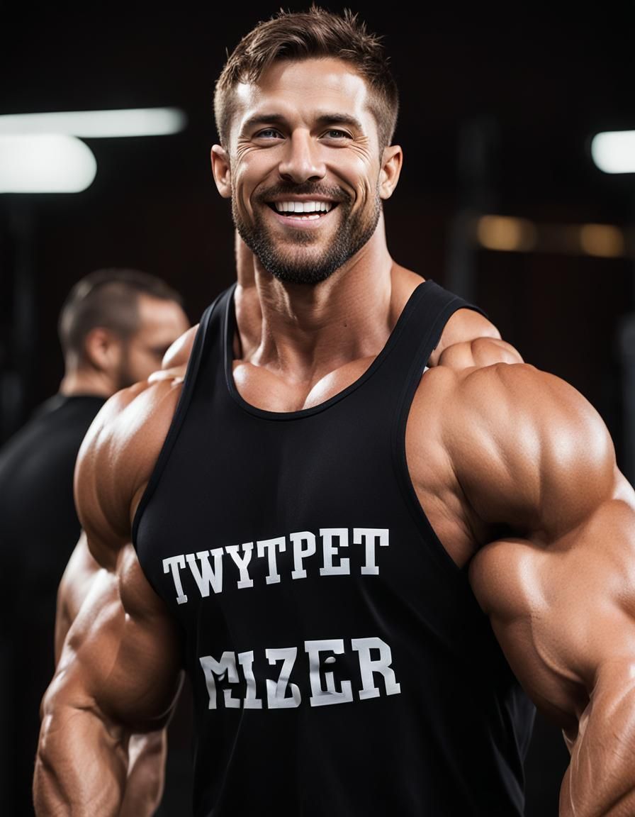 Smiling bodybuilder - AI Generated Artwork - NightCafe Creator