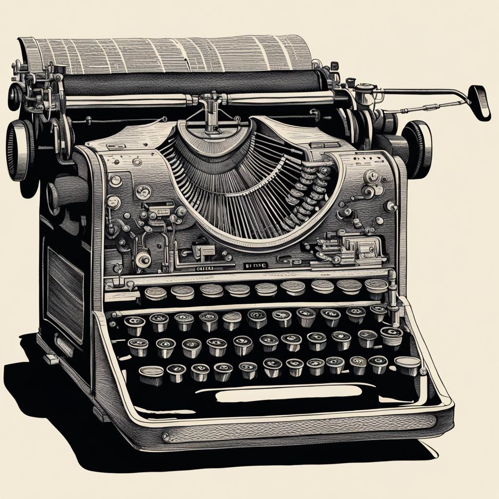 Typewriter - AI Generated Artwork - NightCafe Creator