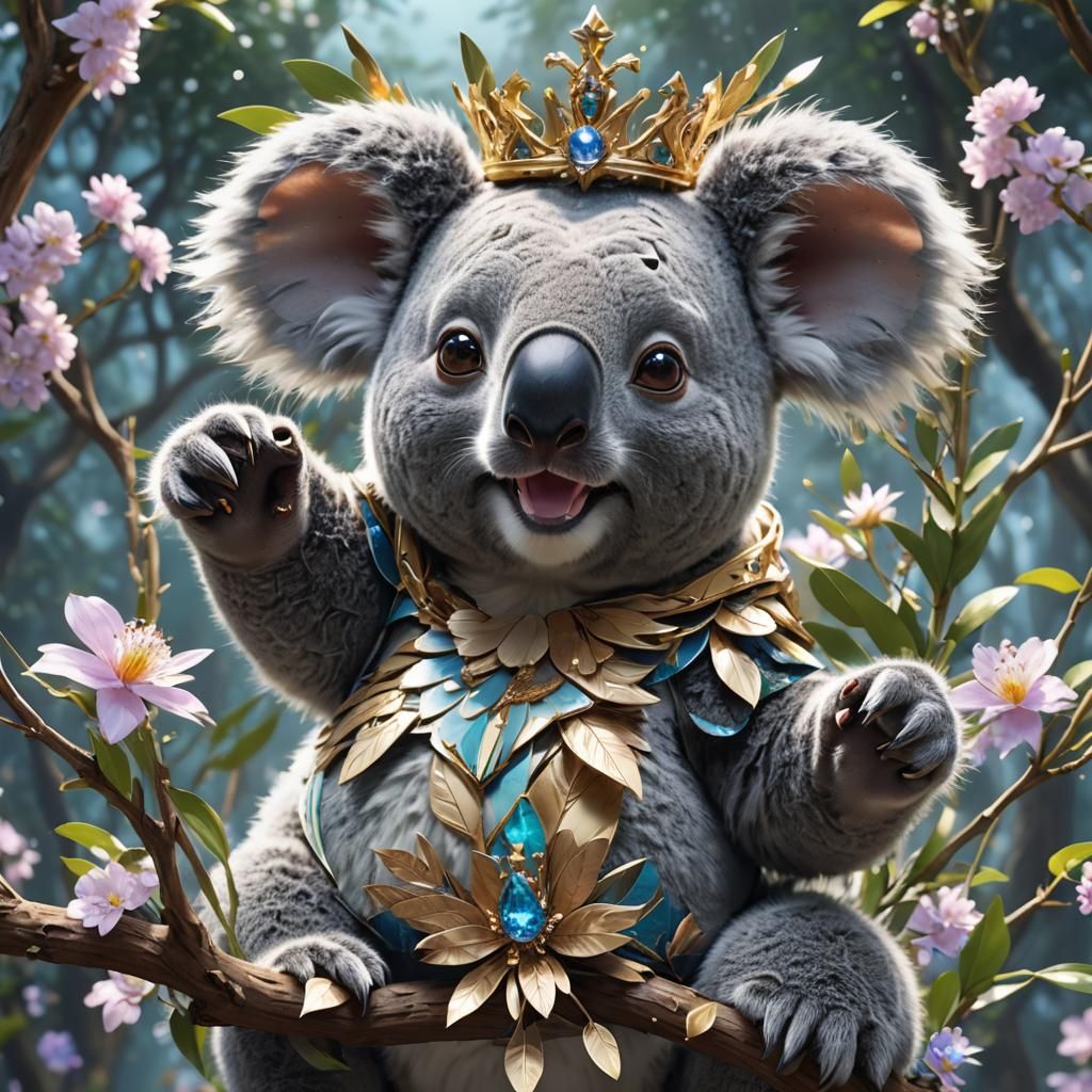 Queen Koala - AI Generated Artwork - NightCafe Creator