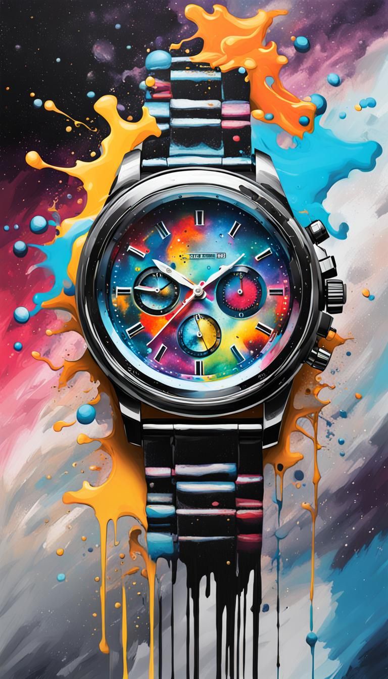 Giant wristwatch abstract. - AI Generated Artwork - NightCafe Creator