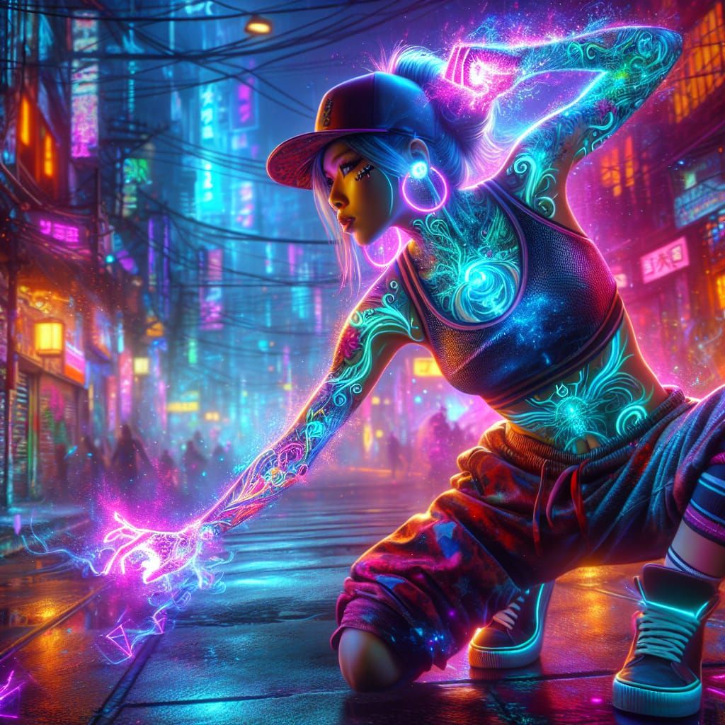 Hip-hop dancer - AI Generated Artwork - NightCafe Creator