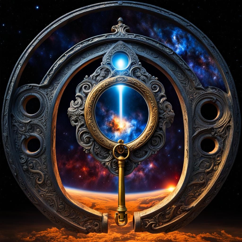 Cosmic Keyhole - AI Generated Artwork - NightCafe Creator