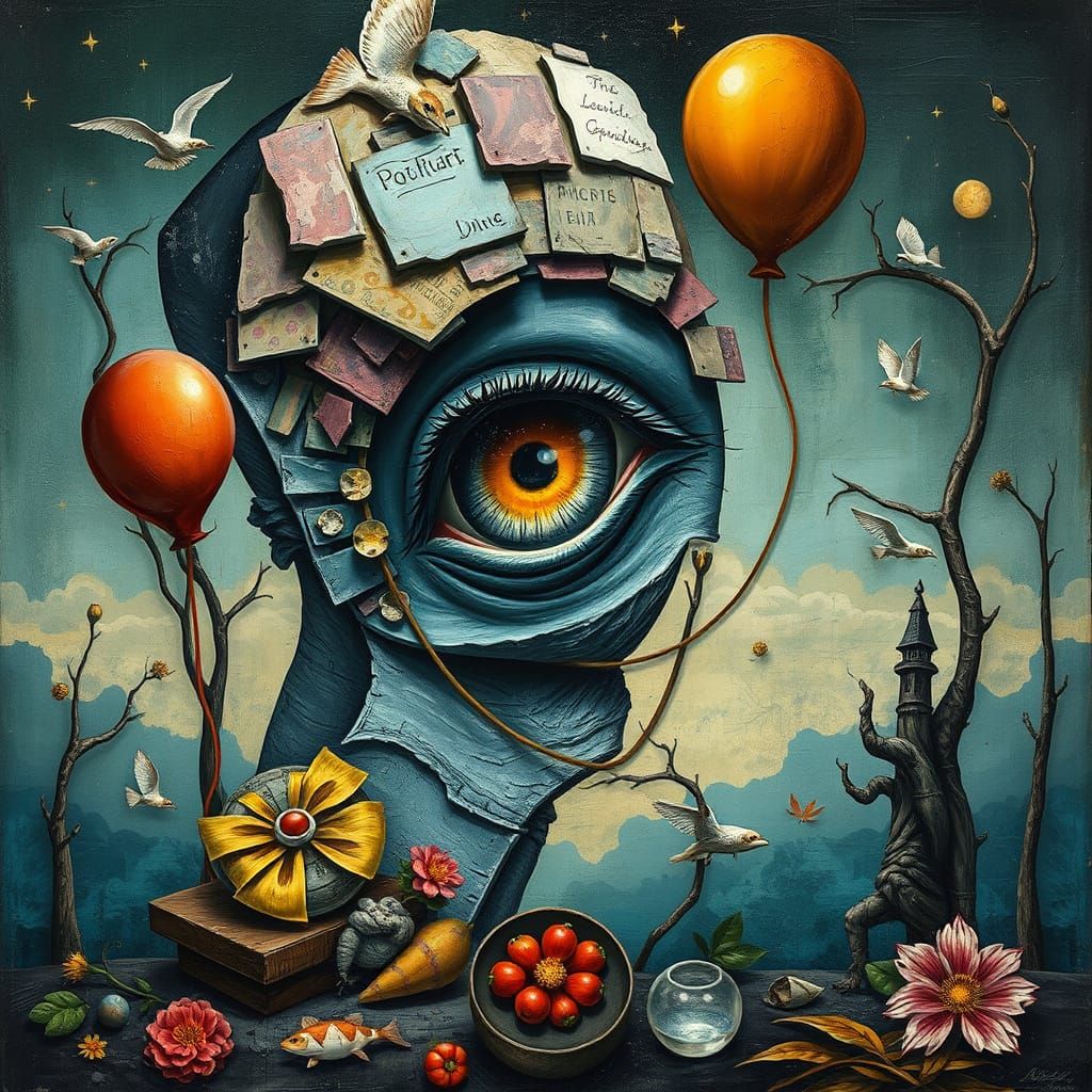 Cubist-Inspired Still Life of Fragmented Objects i... - AI Art