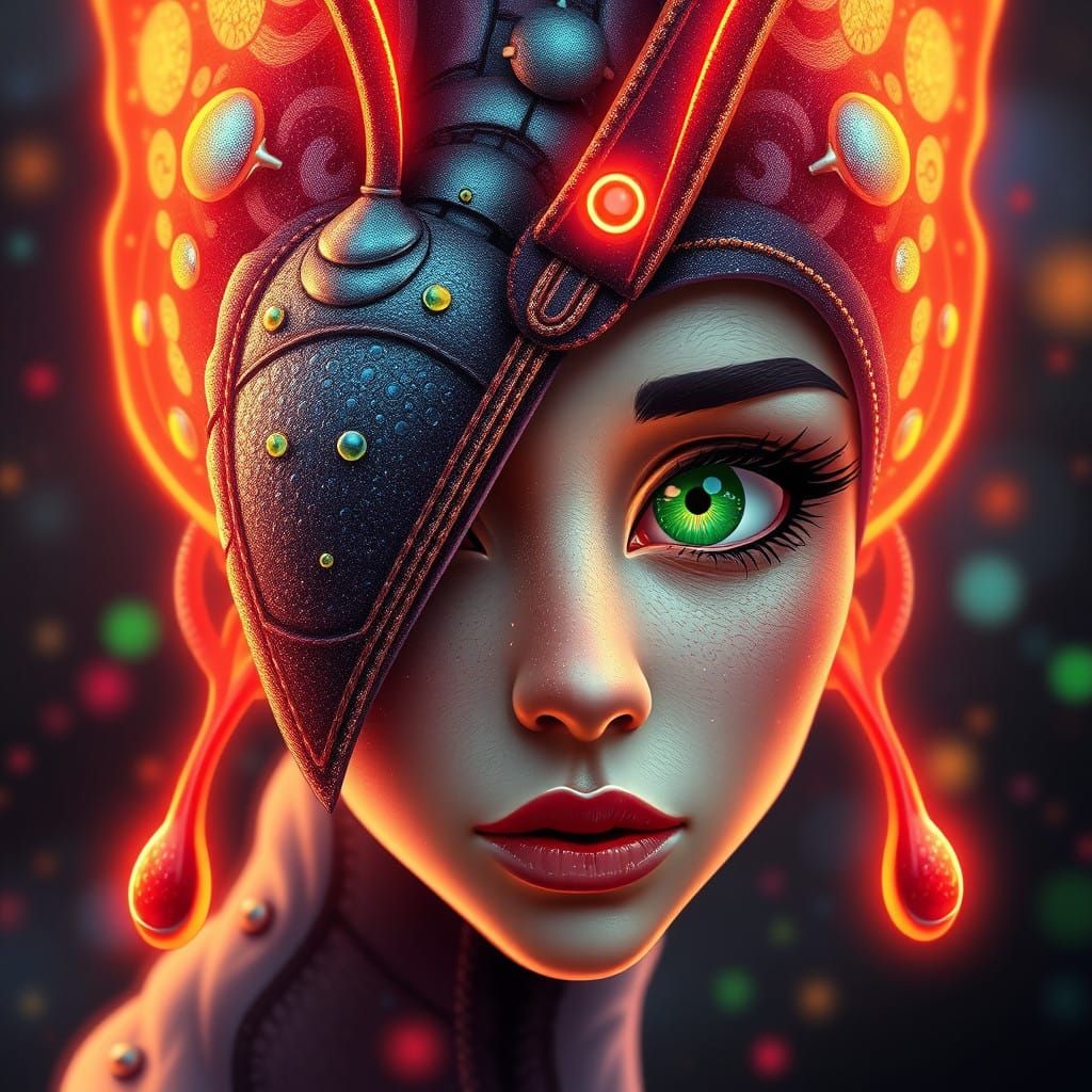 Whimsical Fizzle Logo with Googly Eyes - AI Art