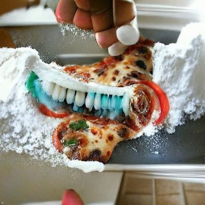 Toothpaste pizza - AI Generated Artwork - NightCafe Creator