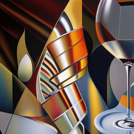 cubist painting, Neo-Cubism, layered overlapping geometry, art deco ...