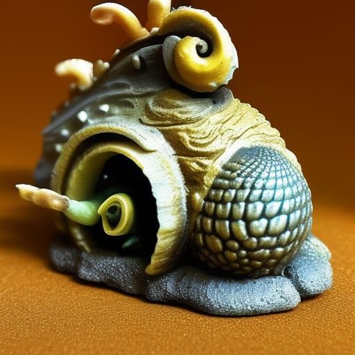 Fantasy Tank in the form of a snail shell - AI Generated Artwork ...
