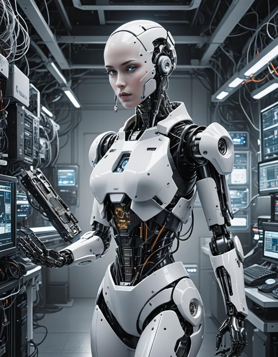 White Robot - AI Generated Artwork - NightCafe Creator