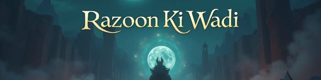 Ethereal Jinn Emerges from Smoke in Moonlit Ruins - AI Art