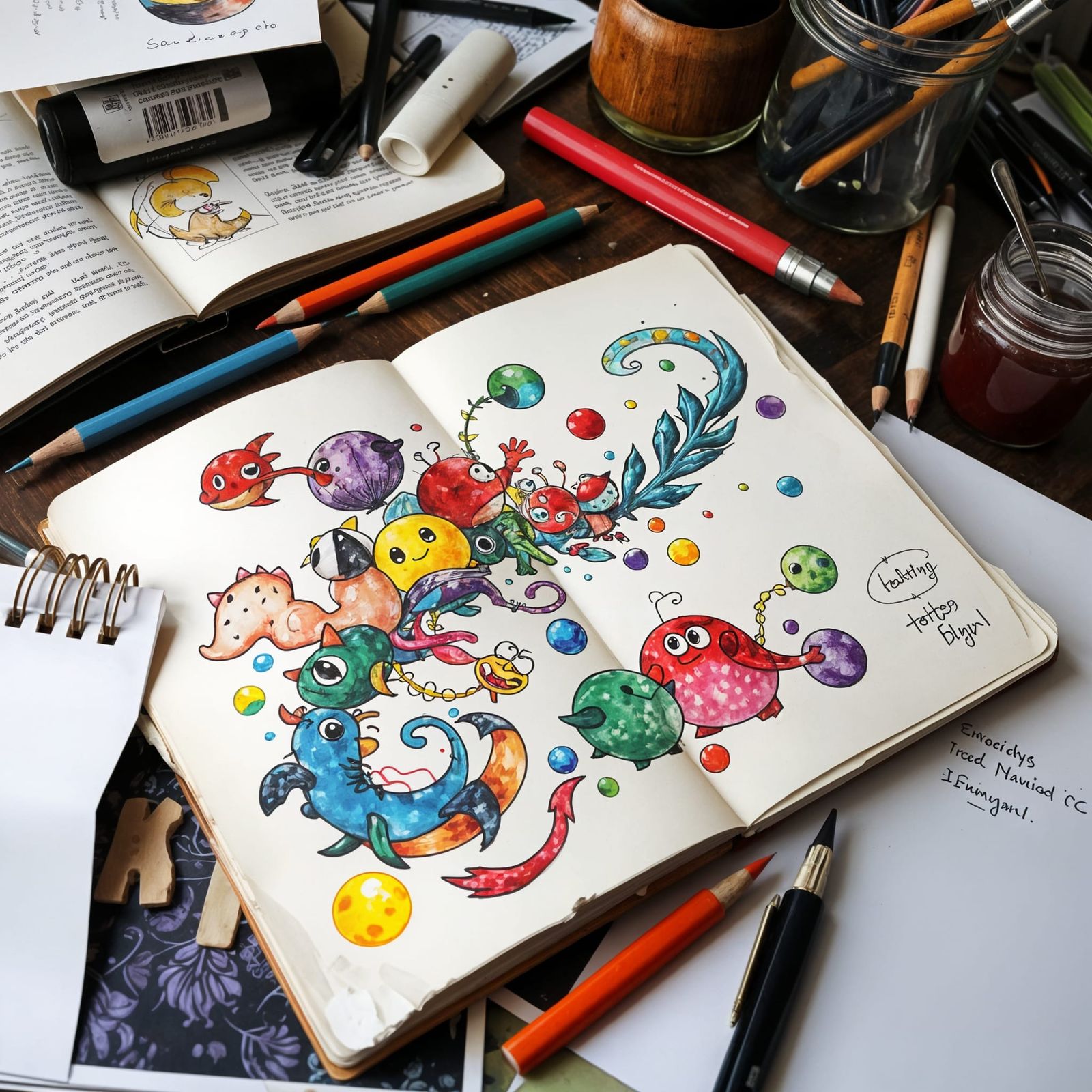 Colourful doodles - Whimsical Doodles Escape the Page in a V...