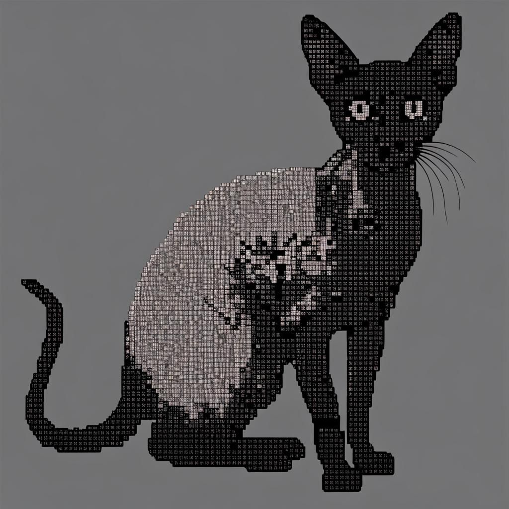 ascii text art cornish rex - AI Generated Artwork - NightCafe Creator