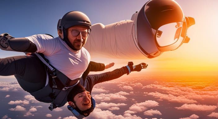 Distorted Skydiving - AI Generated Artwork - NightCafe Creator